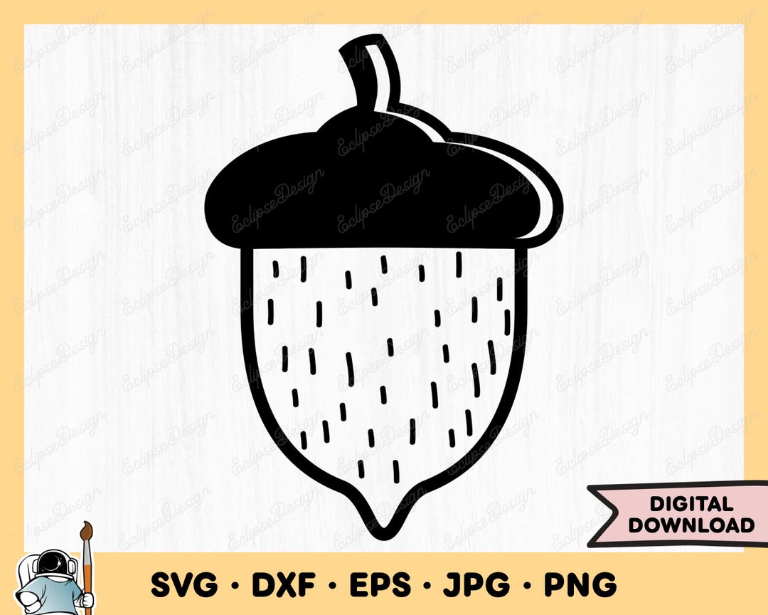 Acorn Tree Nut SVG Acorn Clip Art Acorn Cut File Acorn Silhouette ...