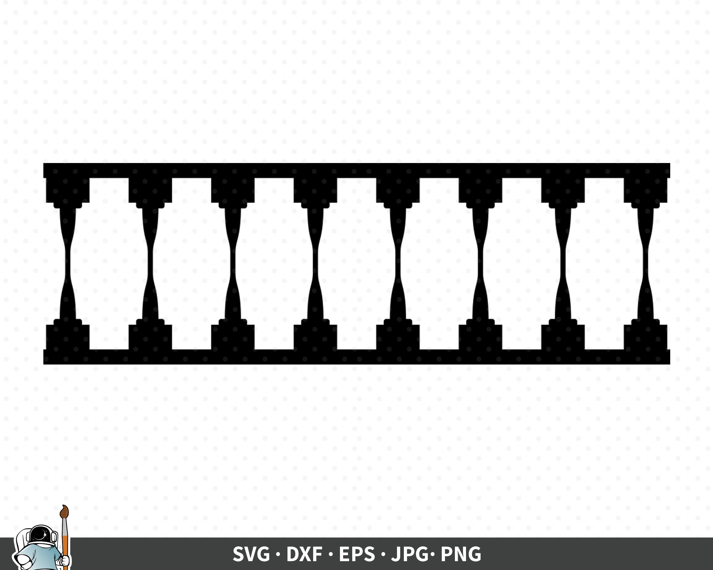 Railing SVG Stair Rails Vektor Railing Clipart Railing | Etsy