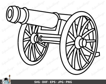 Cannon Clipart - Etsy