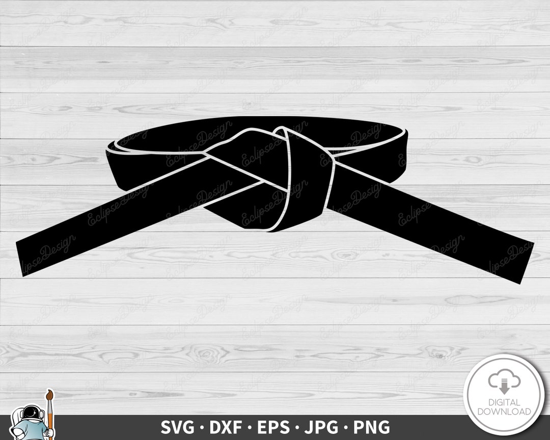 Black Belt Karate SVG Clip Art Cut File Silhouette Dxf Eps Png Jpg ...