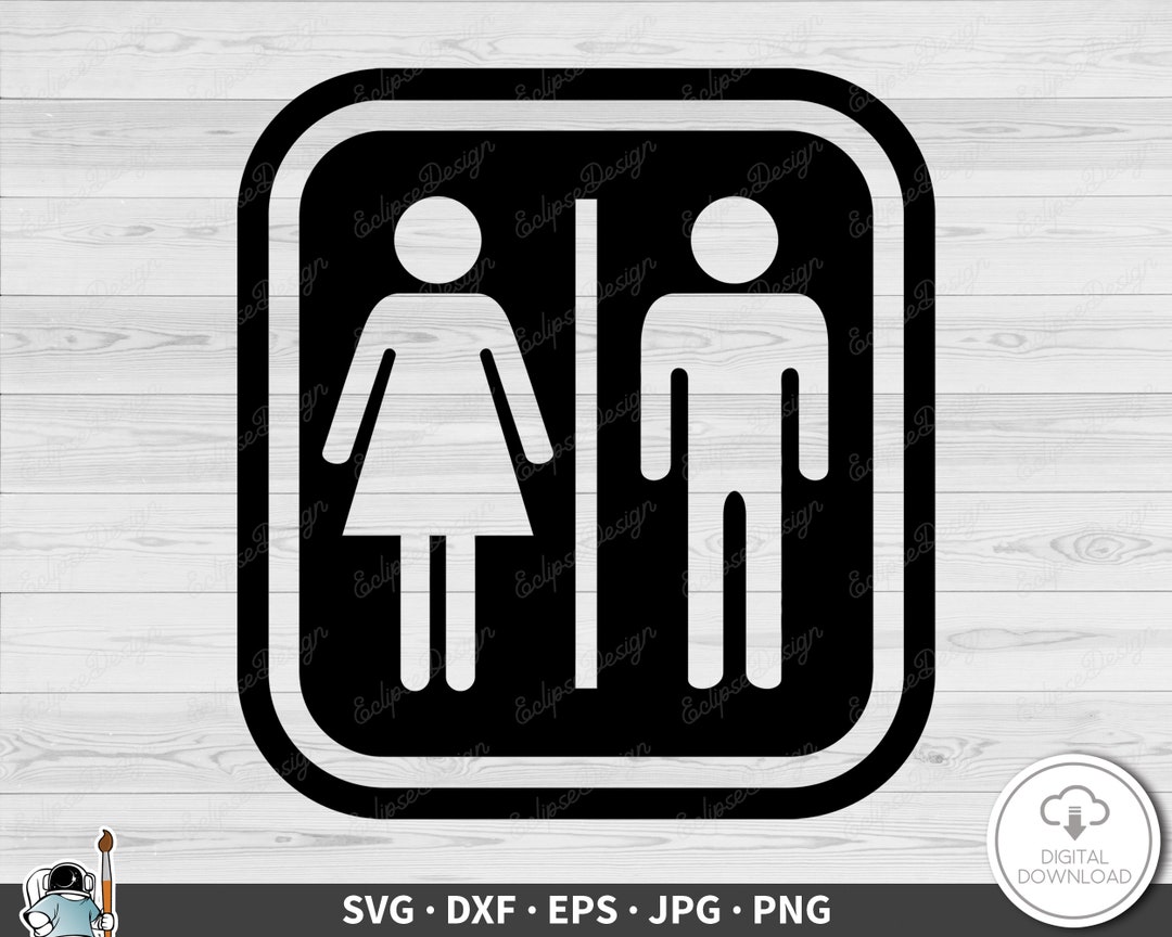 Signo de baño Baño SVG Clip Art Cut File Silhouette dxf eps png jpg ...