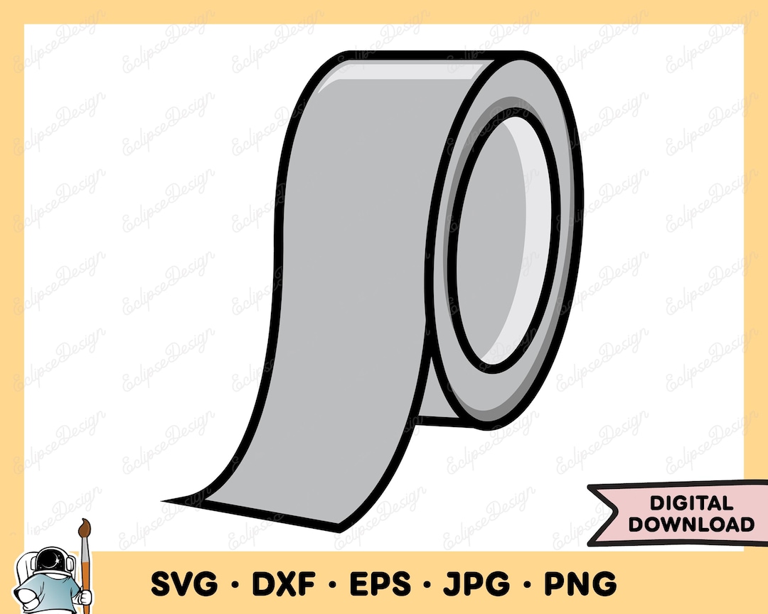 Duct Tape SVG Duct Tape Clip Art Duct Tape Cut File Silhouette Instant ...