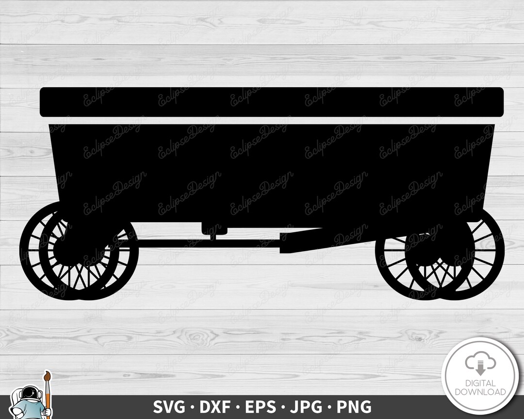 Wagon SVG Old Trail Clip Art Cut File Silhouette Dxf Eps Png Jpg ...