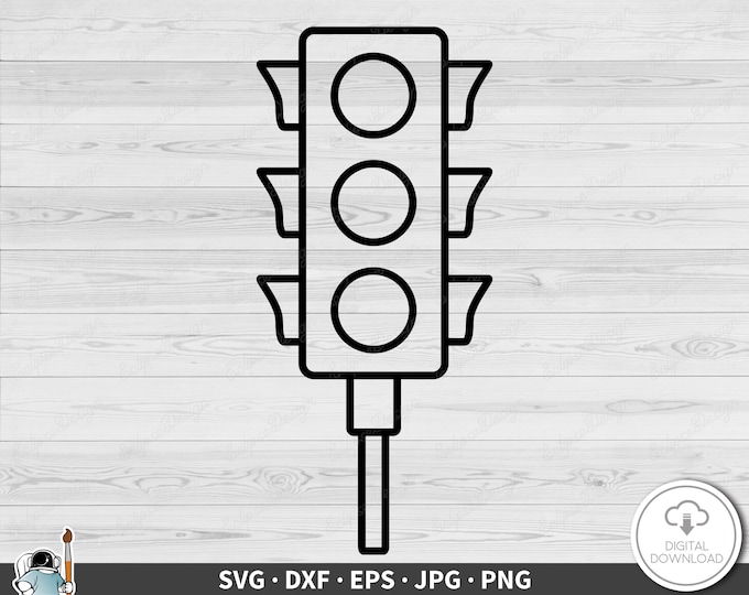 Minimal Traffic Light, Street Light Intersection Svg (svg, Pdf, Eps ...