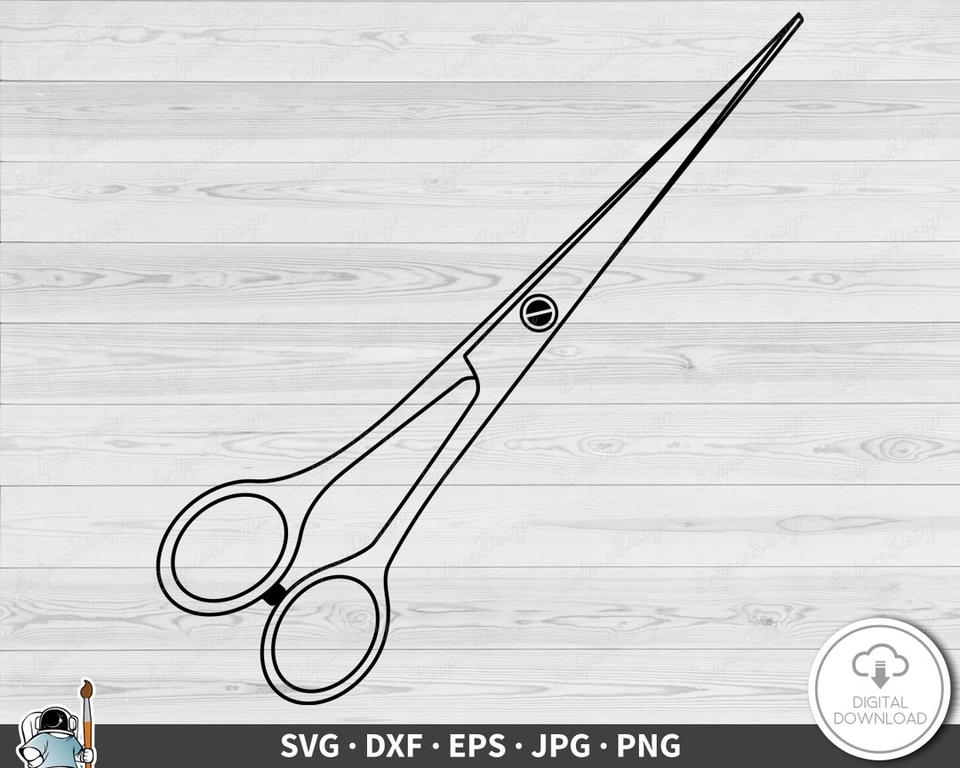 Scissors SVG Clip Art Cut File Silhouette Instant Digital Download Dxf ...