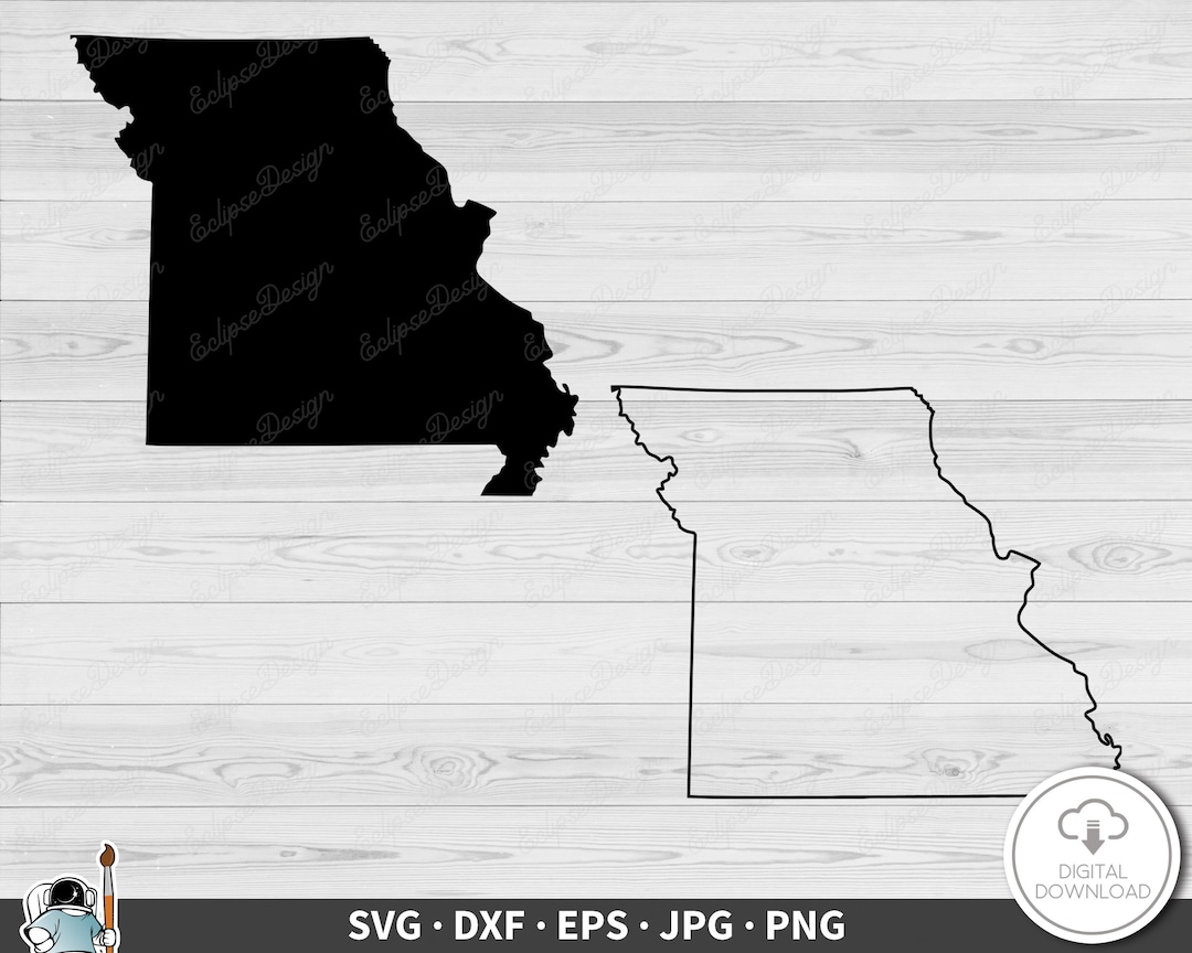 Missouri SVG State Clip Art Cut File Silhouette Instant Digital ...