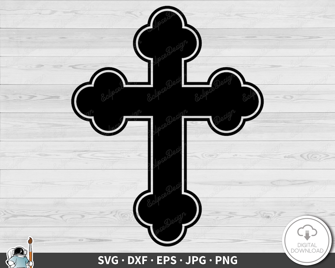 Church Cross SVG Clip Art Cut File Silhouette Instant Digital Download ...