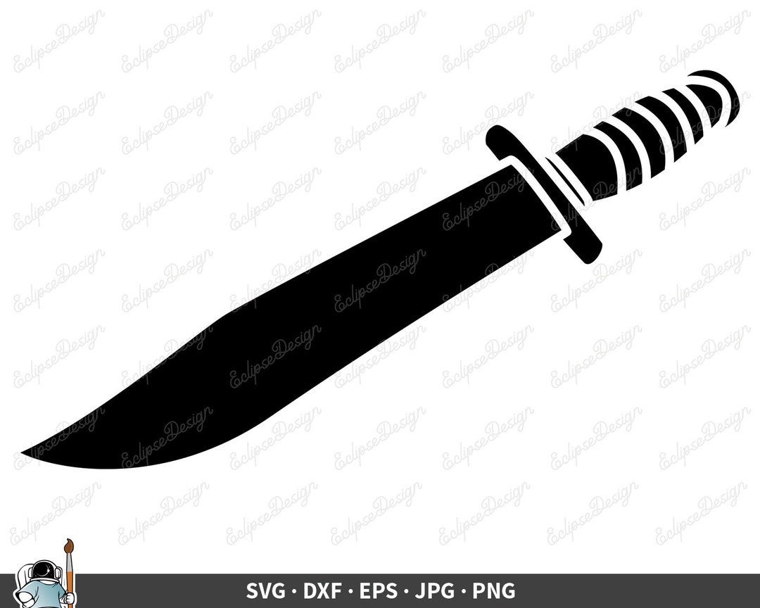Big Knife Dagger SVG Clip Art Cut File Silhouette Dxf Eps - Etsy