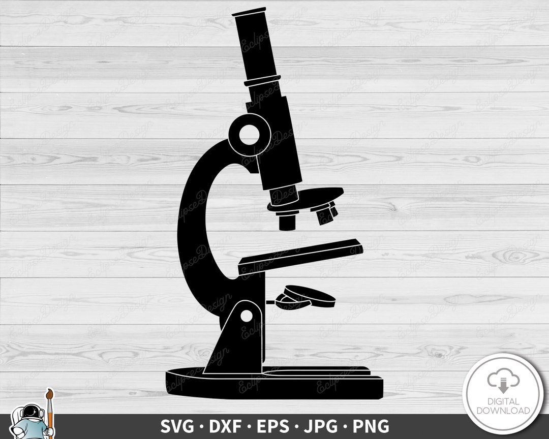 Microscope SVG Science Clip Art Cut File Silhouette Instant Digital ...