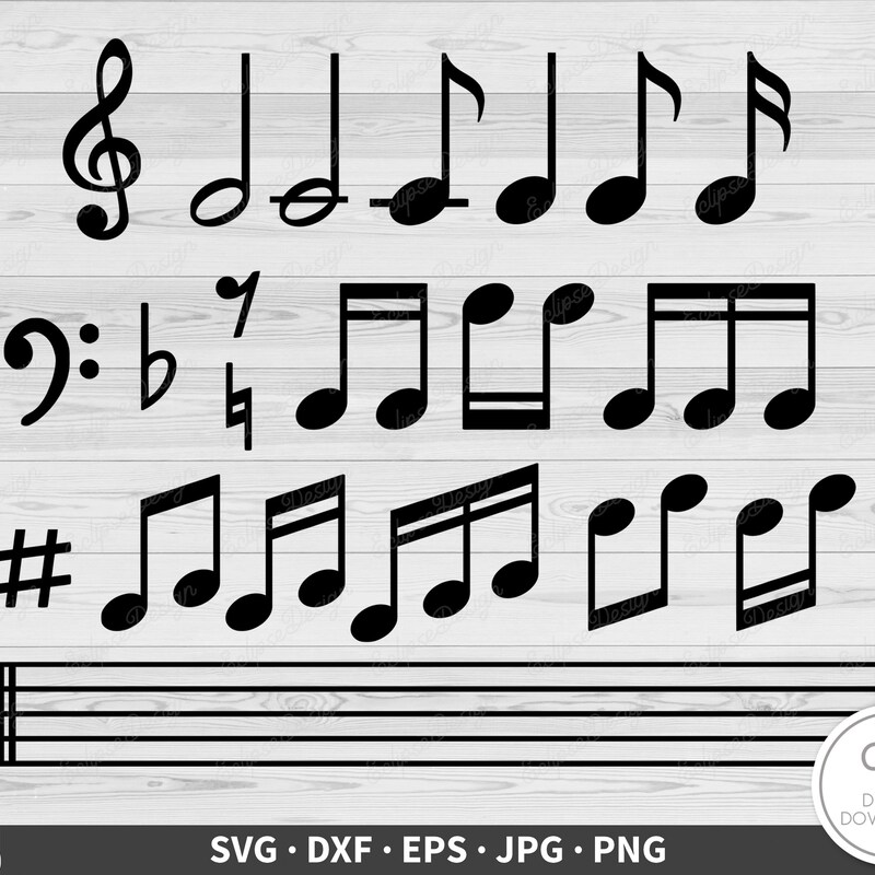 Music Notes Svg - Etsy