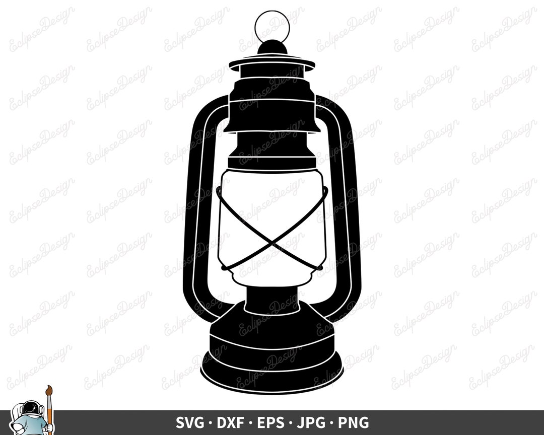 Oil Lantern SVG Clip Art Cut File Silhouette Dxf Eps Png Jpg - Etsy