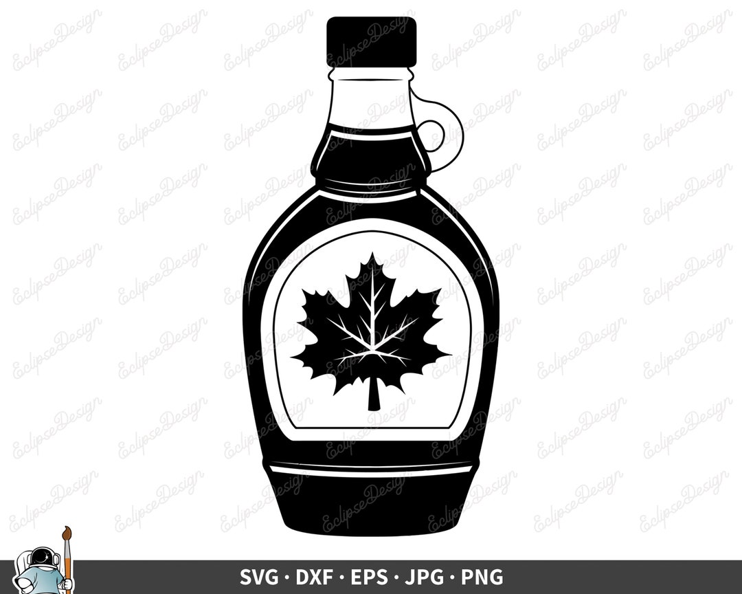 Maple Syrup SVG Canadian Clip Art Cut File Silhouette Dxf - Etsy