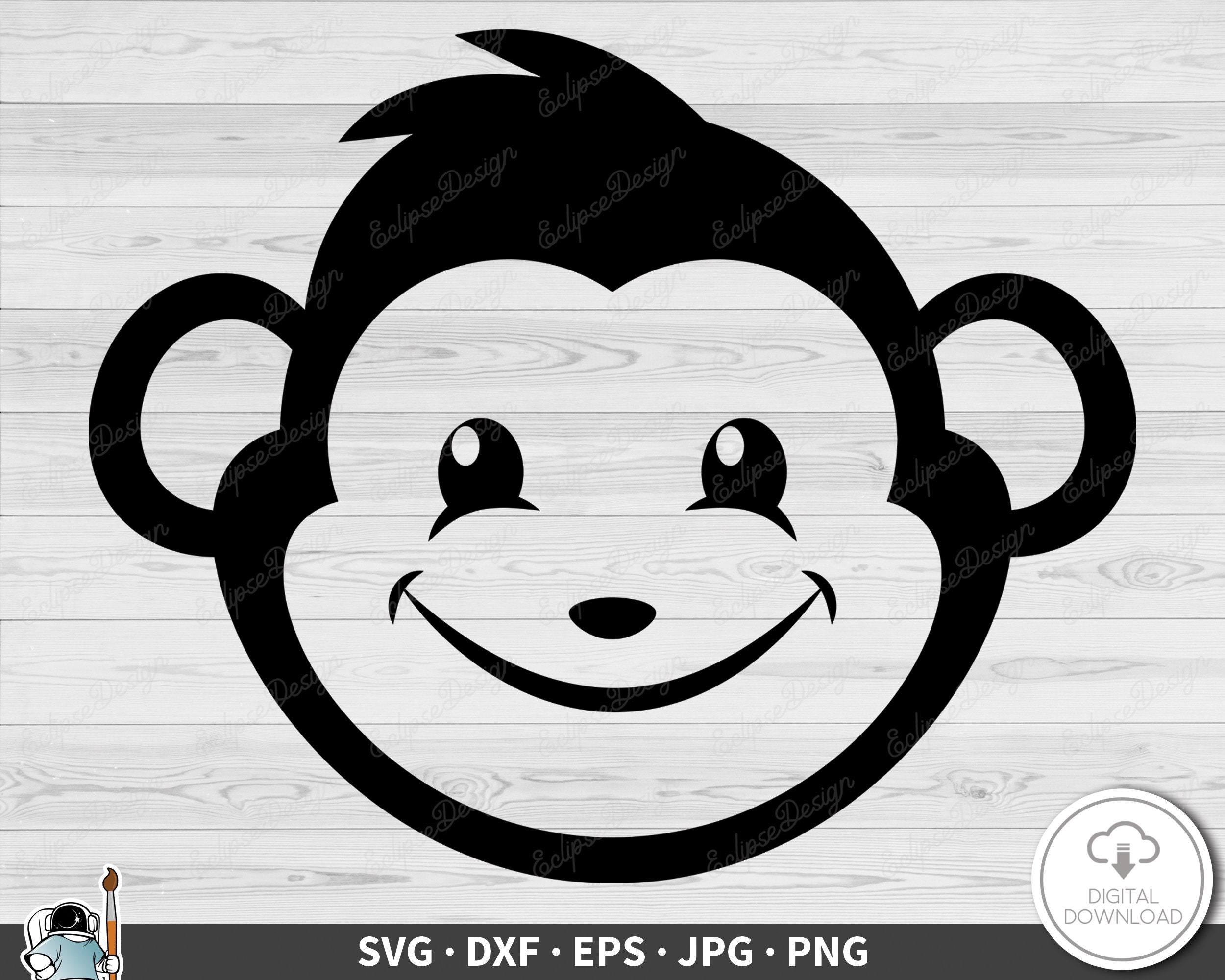 Monkey Head Silhouette