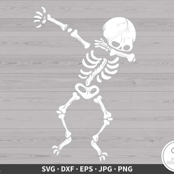 Dabbing Skeleton Svg - Etsy