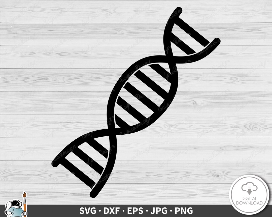 DNA Genetics SVG Science Clip Art Cut File Silhouette Instant Digital ...