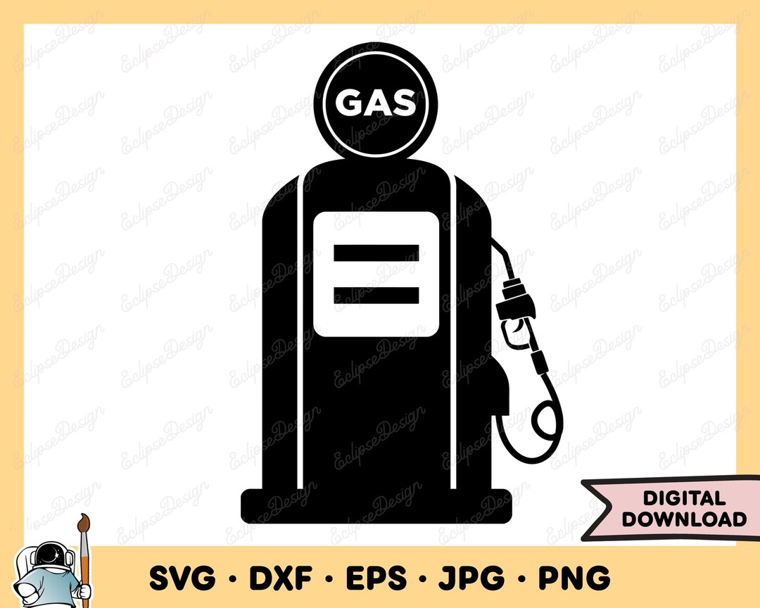 Gas Pump SVG Gas Pump PNG Gasoline Clip Art Cut File Silhouette Instant ...