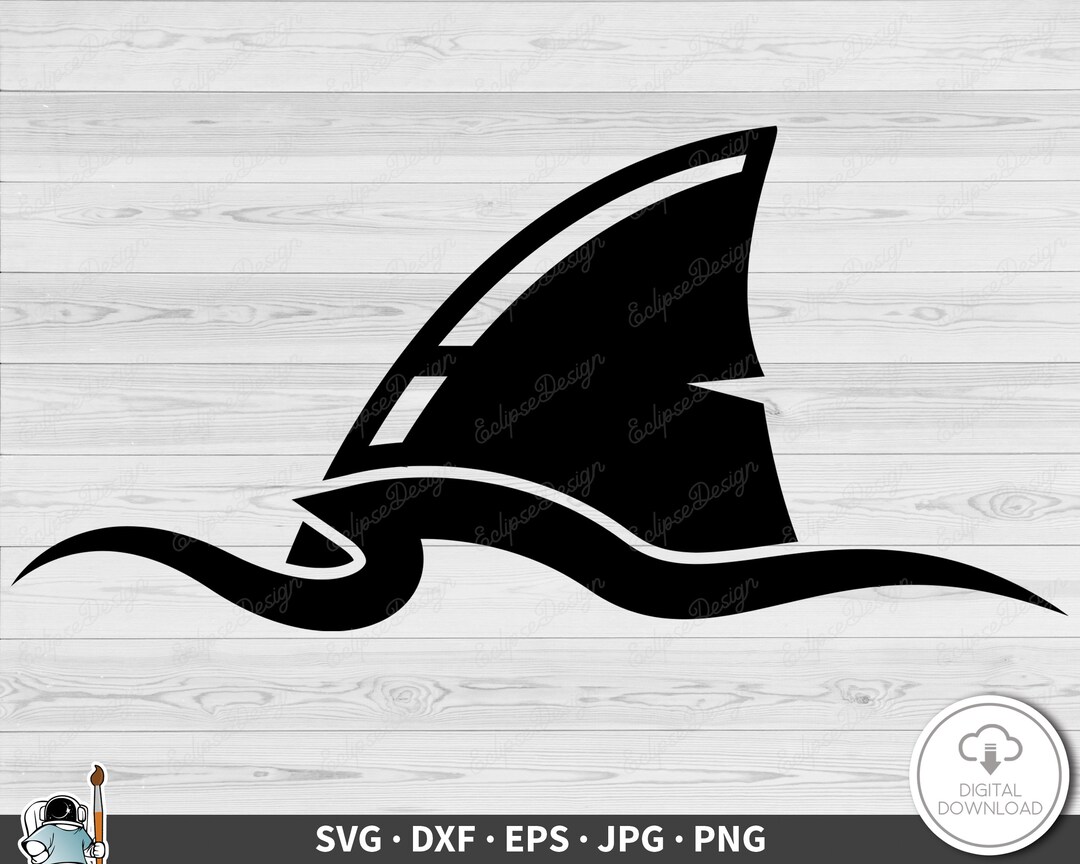 Shark Fin SVG Clip Art Cut File Silhouette Instant Digital Download - Etsy