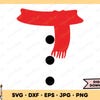 Snowman With Hat Scarf and Gloves Peaking Around Corner SVG Color & BW ...