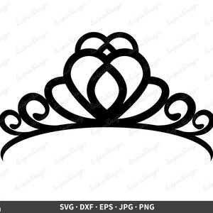 Princess Tiara SVG Clip Art Cut File Silhouette Dxf Eps Png - Etsy ...