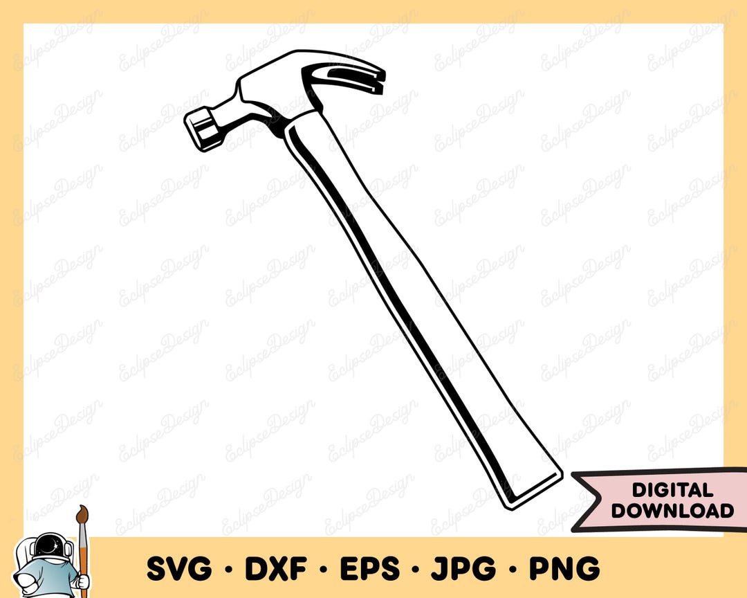 Hammer SVG Tools Clip Art Hammer PNG Hammer Cut File Silhouette Instant ...