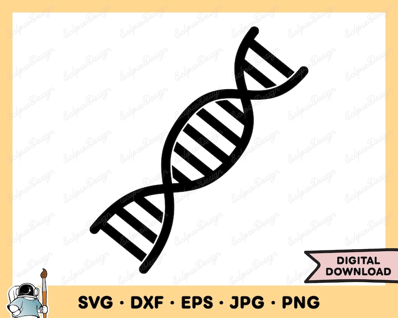 DNA Genetics SVG Science Clip Art DNA Cut File Dnasvg Silhouette ...