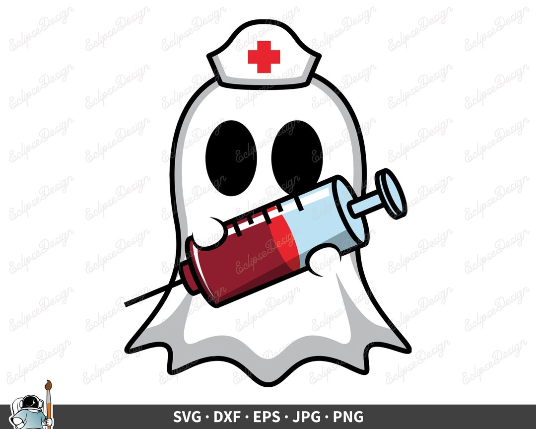 Nurse Ghost SVG Nursing School Halloween Clip Art Cut File - Etsy
