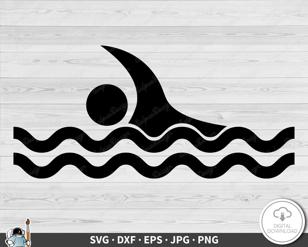 Swimming SVG Swimmer Icon Clip Art Cut File Silhouette Instant Digital ...
