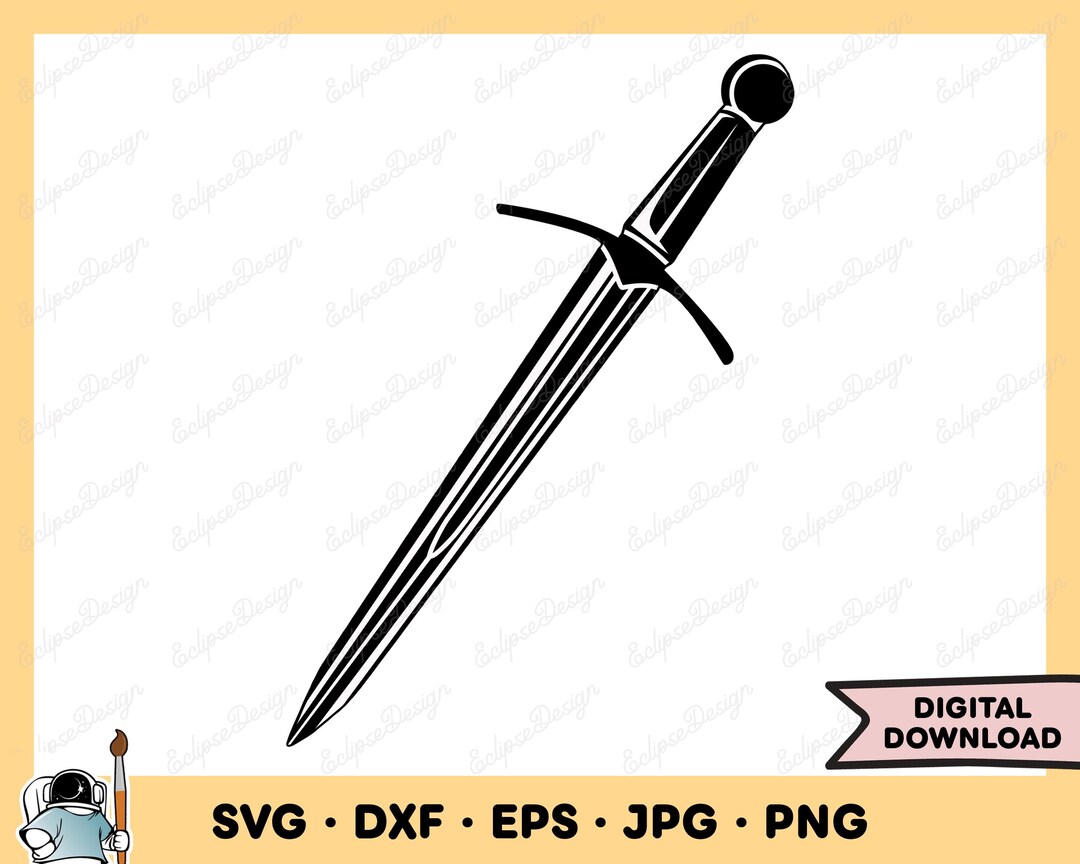 Dagger SVG Sword SVG Dagger Clip Art Dagger Cut File Silhouette Instant ...