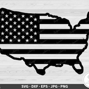 USA Map America SVG Clip Art Cut File Silhouette Instant Digital ...