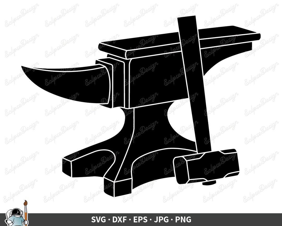 Anvil and Hammer SVG Clip Art Cut File Silhouette Dxf Eps - Etsy UK