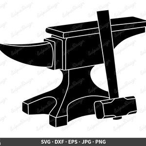 Anvil and Hammer SVG Clip Art Cut File Silhouette Dxf Eps - Etsy UK