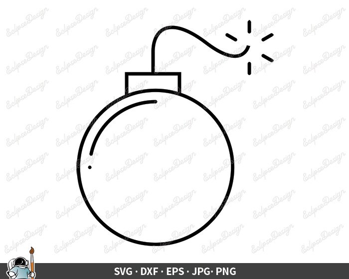 Bomb SVG Bomb Clip Art Vector Bomb Clipart Bomb Cricut Bomb Cut File ...