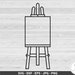 Art Easel SVG Artist Clip Art Cut File Silhouette Dxf Eps Png Jpg ...