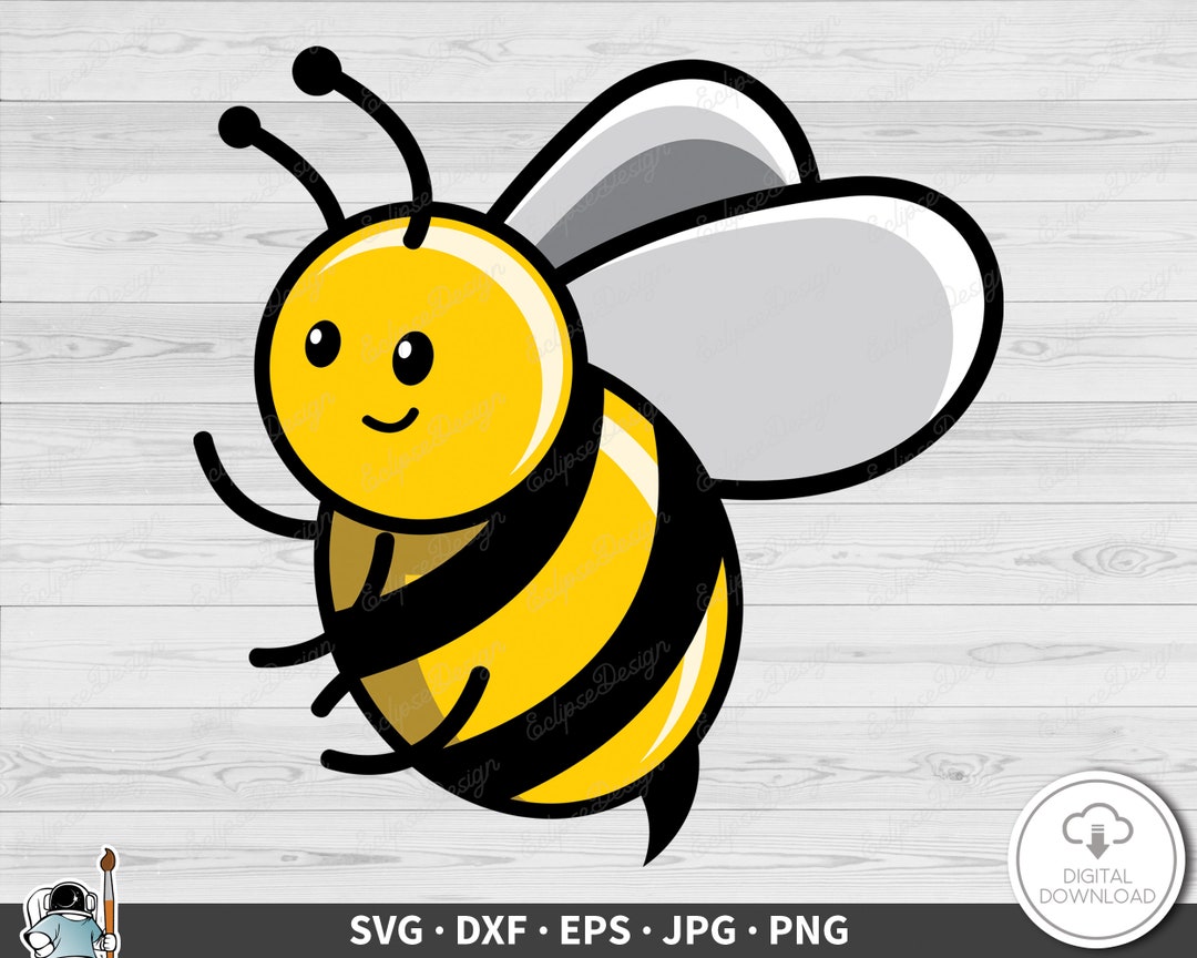 Honey Bee Bumblebee SVG Clip Art Cut File Silhouette Instant Digital ...