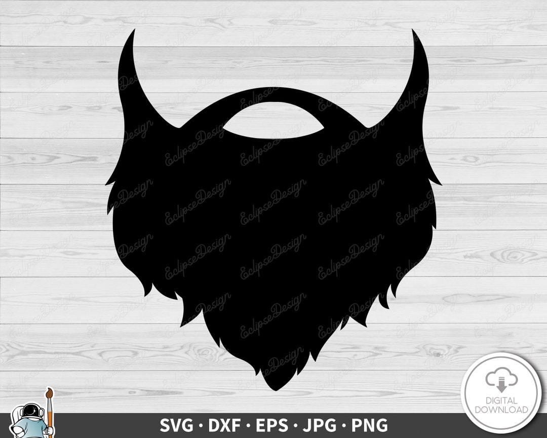 Beard Svg Bearded Man Clip Art Cut File Silhouette Dxf Eps Png