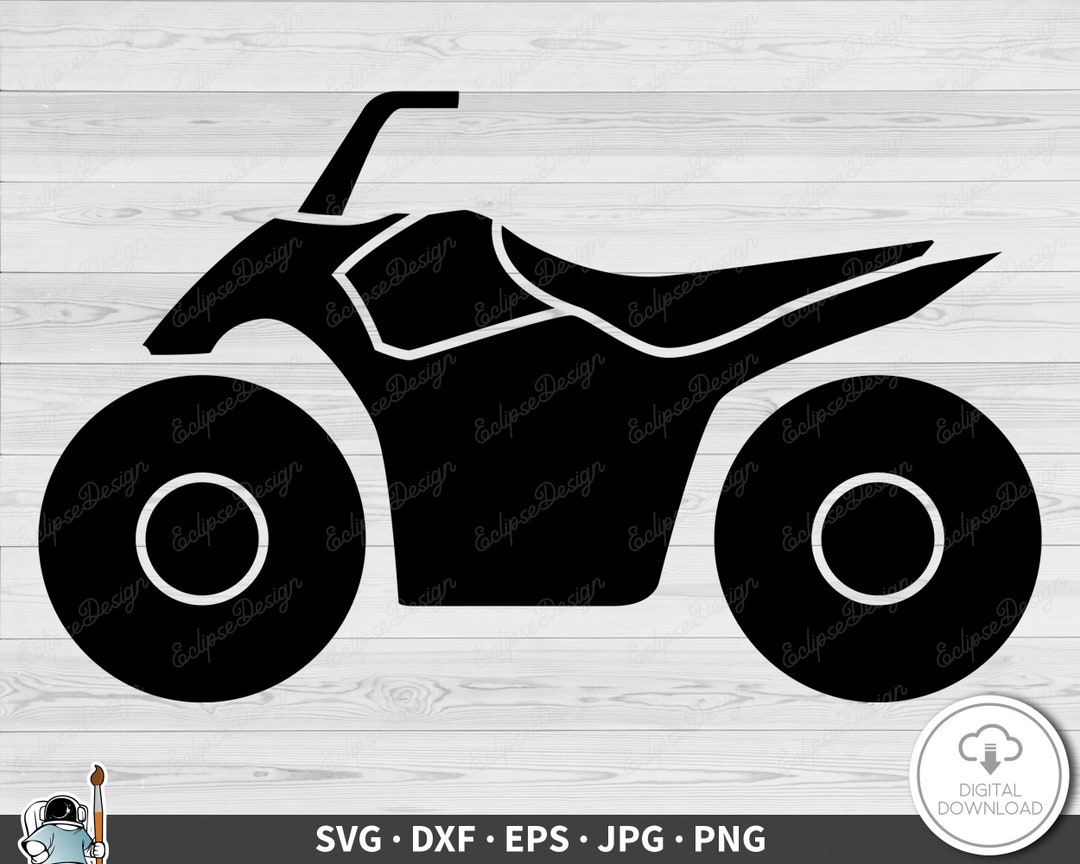 ATV Quad Vehicle SVG Clip Art Cut File Silhouette Dxf Eps Png Jpg ...