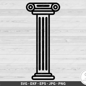 Greek Column SVG Architecture Clip Art Cut File Silhouette Instant ...