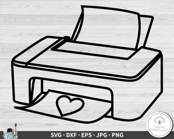 Printer Clip Art Black And White