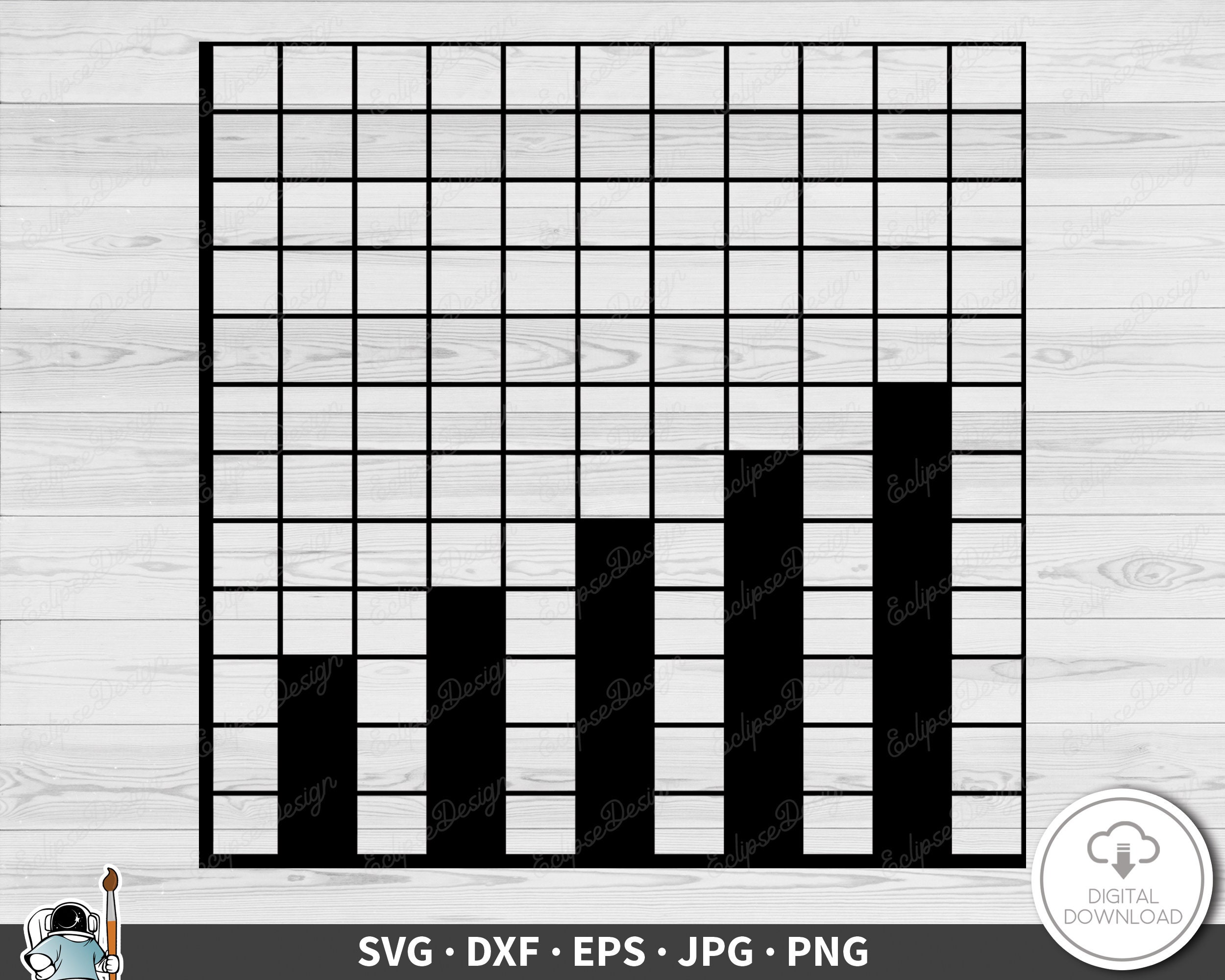 Bar Graph Clip Art Black And White