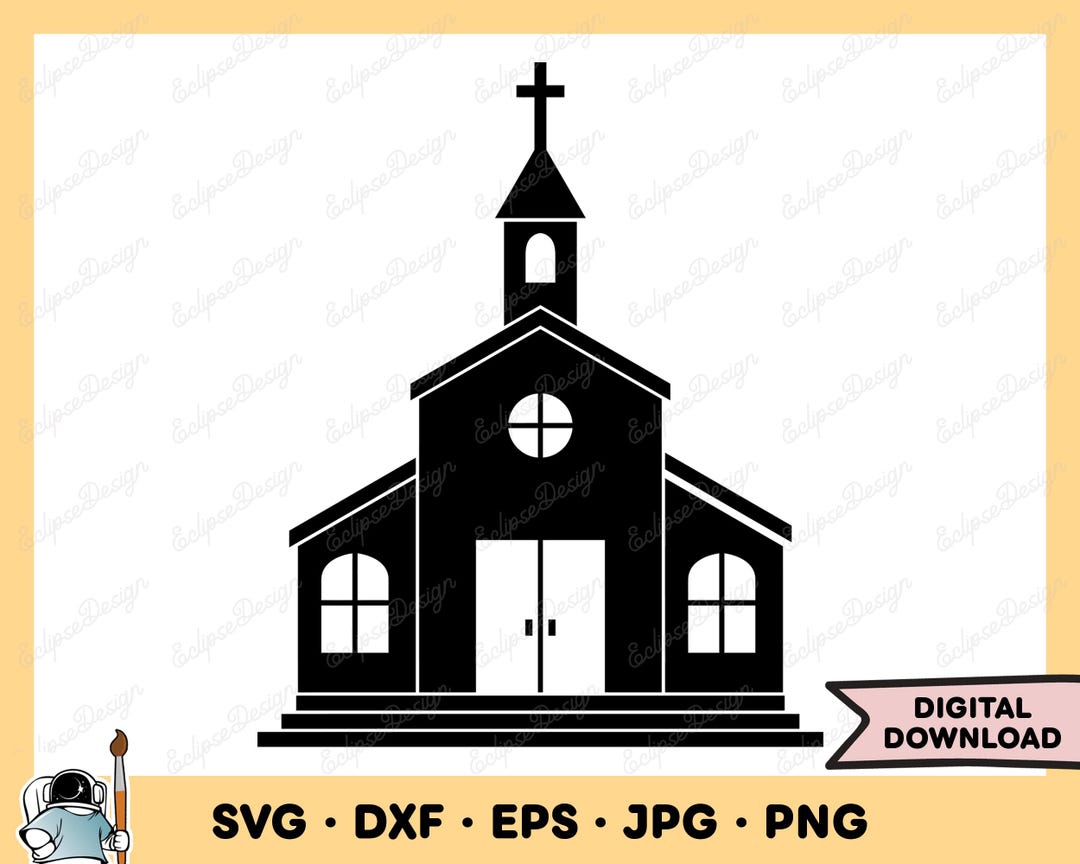 Church SVG Clipart PNG (instant Digital Download) - Etsy