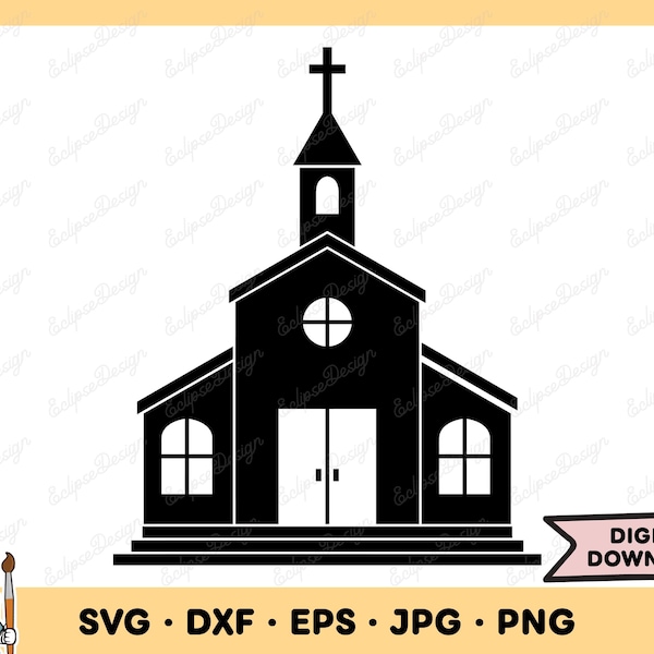 Church Svg File - Etsy