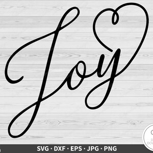 Joy Script SVG Clip Art Cut File Silhouette Instant Digital Download ...