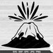 Volcano SVG Volcanic Eruption Clip Art Cut File Silhouette Instant ...
