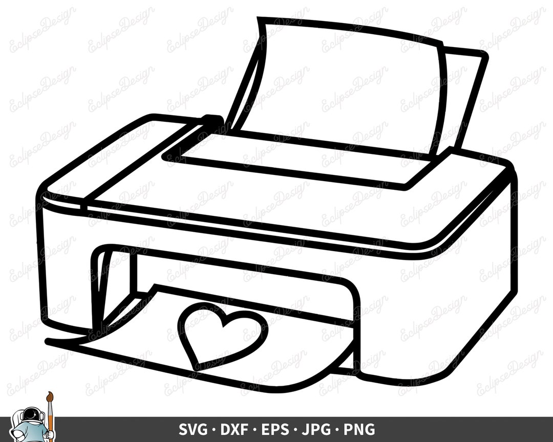 Office Printer SVG Clip Art Cut File Silhouette Dxf Eps Png - Etsy