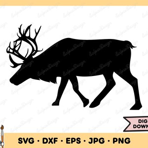 Caribou Reindeer SVG Clipart PNG (instant Digital Download) - Etsy
