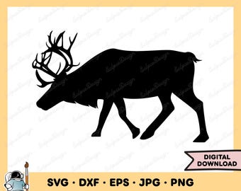 Grazing Caribou SVG - Etsy Canada