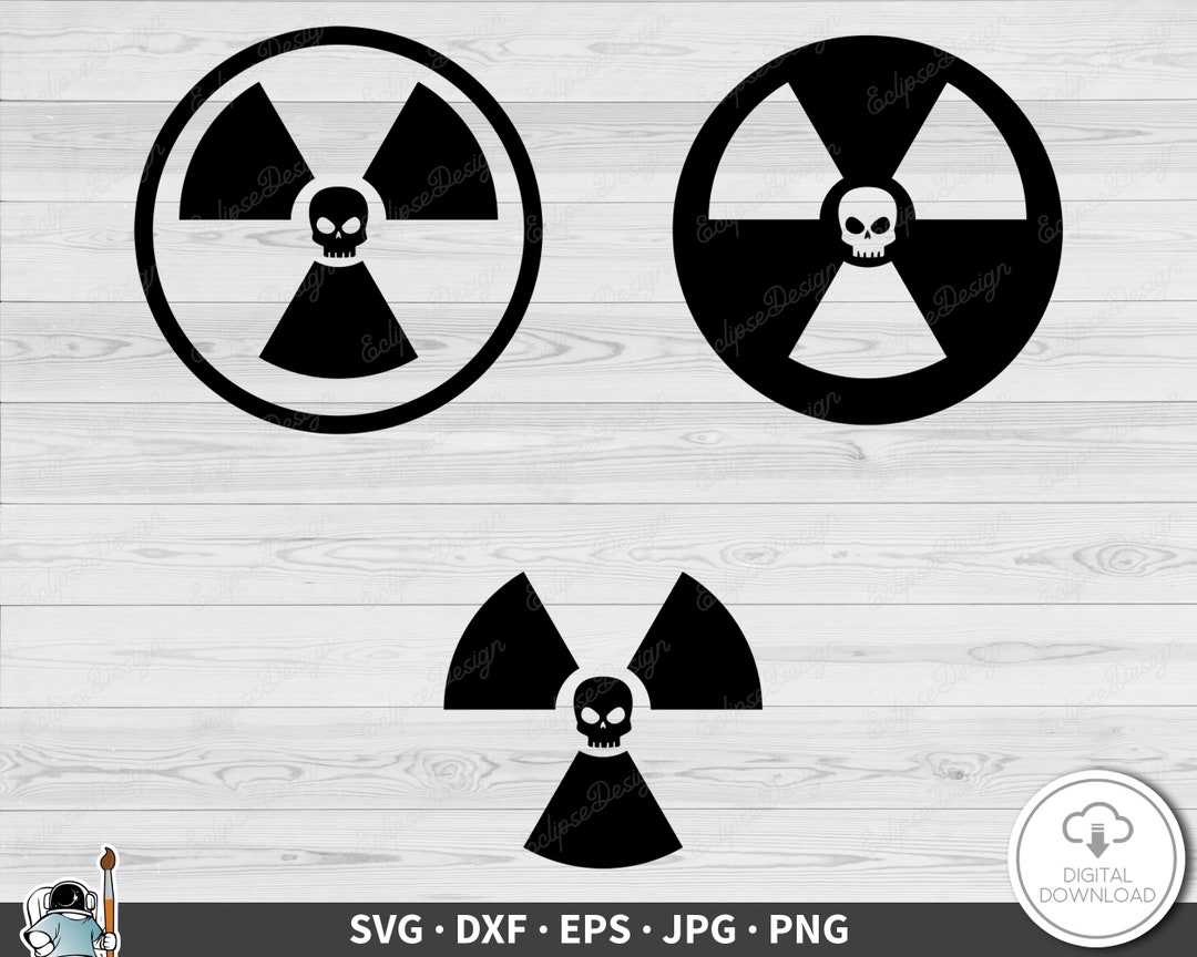 Radioactive Toxic SVG Clip Art Cut File Silhouette Instant Digital ...