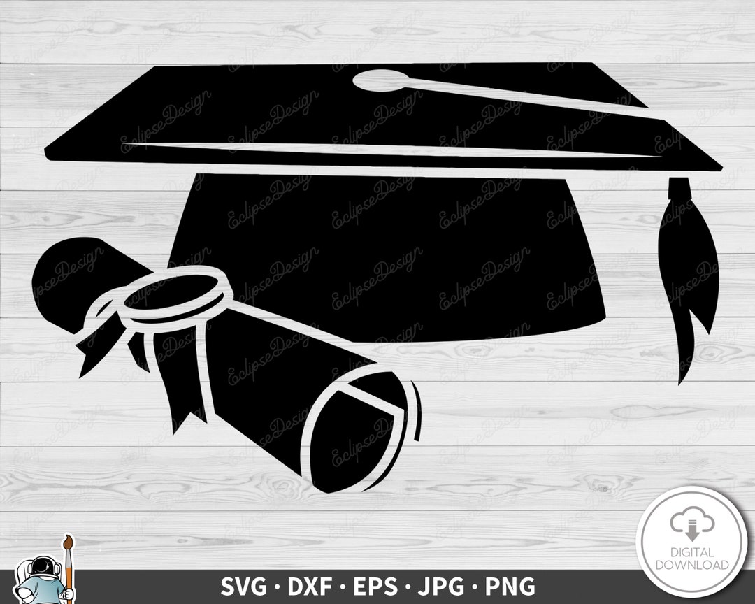 Graduate Grad Party SVG Clip Art Cut File Silhouette Instant Digital ...