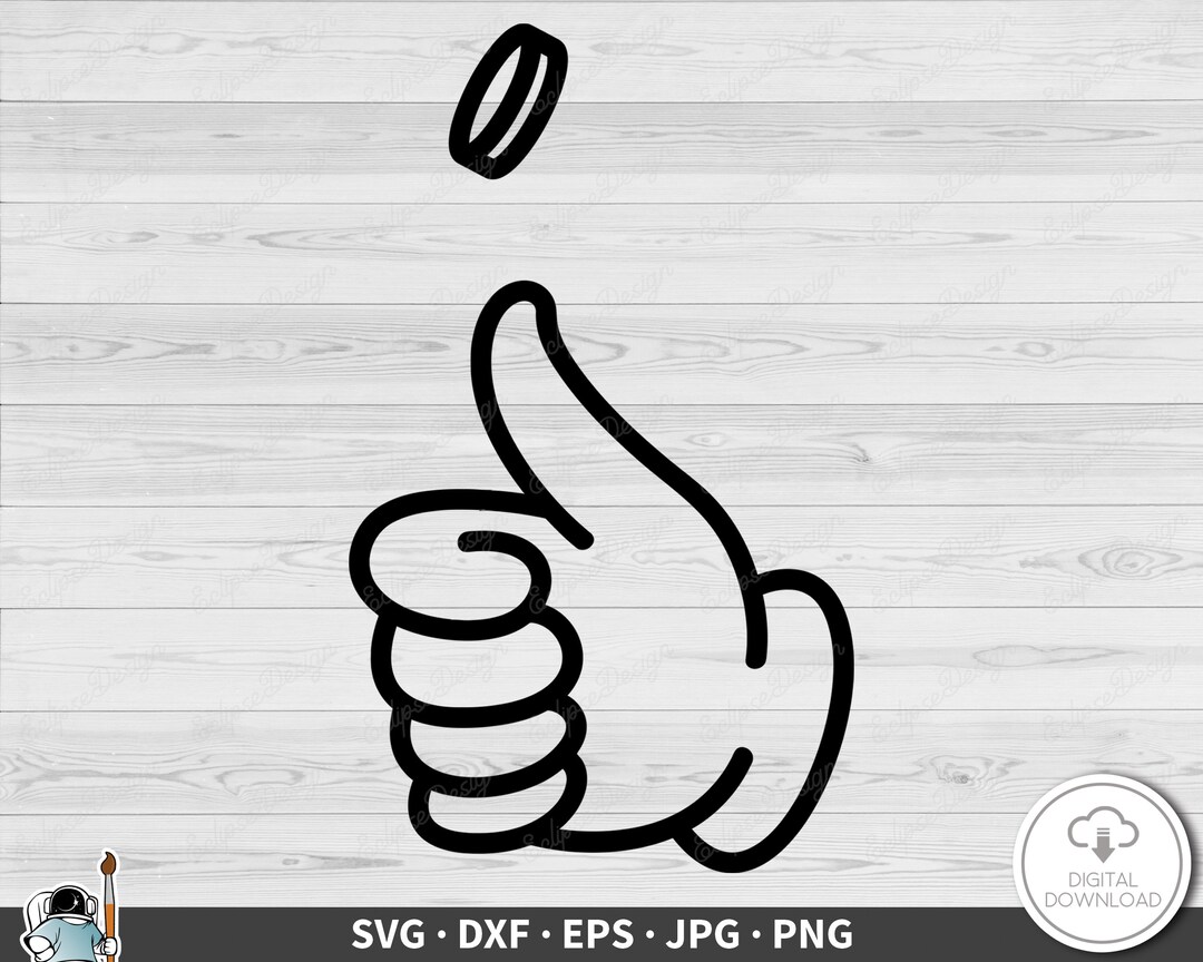 Coinflip SVG Heads or Tails Clip Art Cut File Silhouette Instant ...