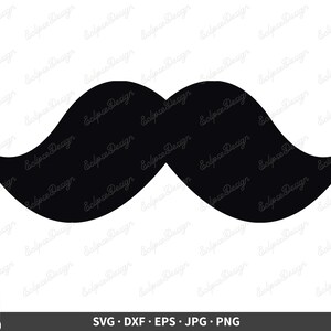 Mustache SVG Clip Art Cut File Silhouette Dxf Eps Png Jpg - Etsy